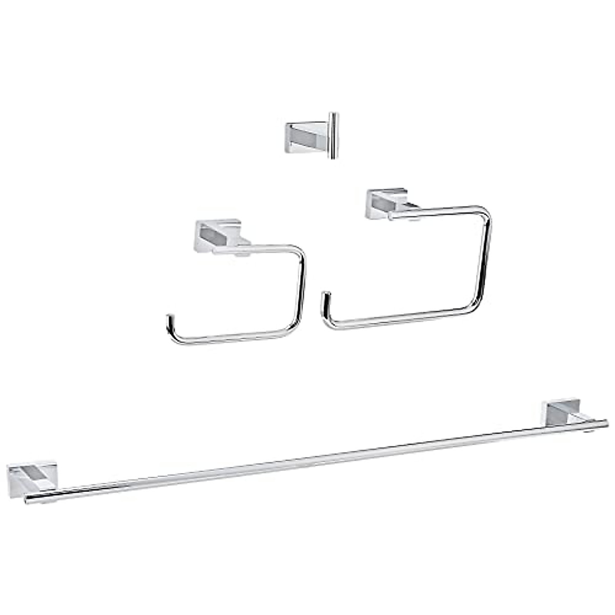 Grohe 40778001 Essentials Cube Master Bathroom Set, 4-In-1, Starlight Chrome