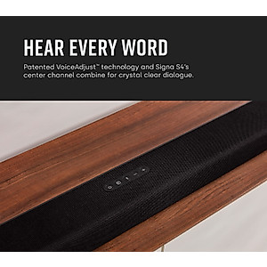 Polk Audio Signa S4 Sound Bar with Wireless Subwoofer - Dolby Atmos 3D Audio, Exclusive VoiceAdjust & BassAdjust Technology, HDMI eARC, Works with 8K, 4K & HD TVs, Bluetooth, Wireless Streaming