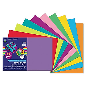 Pacon Sulphite Heavyweight Construction Paper Tru-Ray Assorted Bright Color 102941