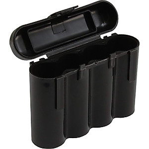Powertron 3 Pack AA/AAA / CR123A Black Battery Holder Storage Cases