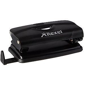 Rexel 2100759 Value 2 Hole 10 Sheet Metal Punch - Black