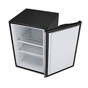 Antarctic Star Upright Freezer 3.0 Cu.ft, Compact Mini Freezer with Reversible Single Door, Temperature Control, Removable Shelves, Small freezer Stainless Steel for Dorms Home Office, Black