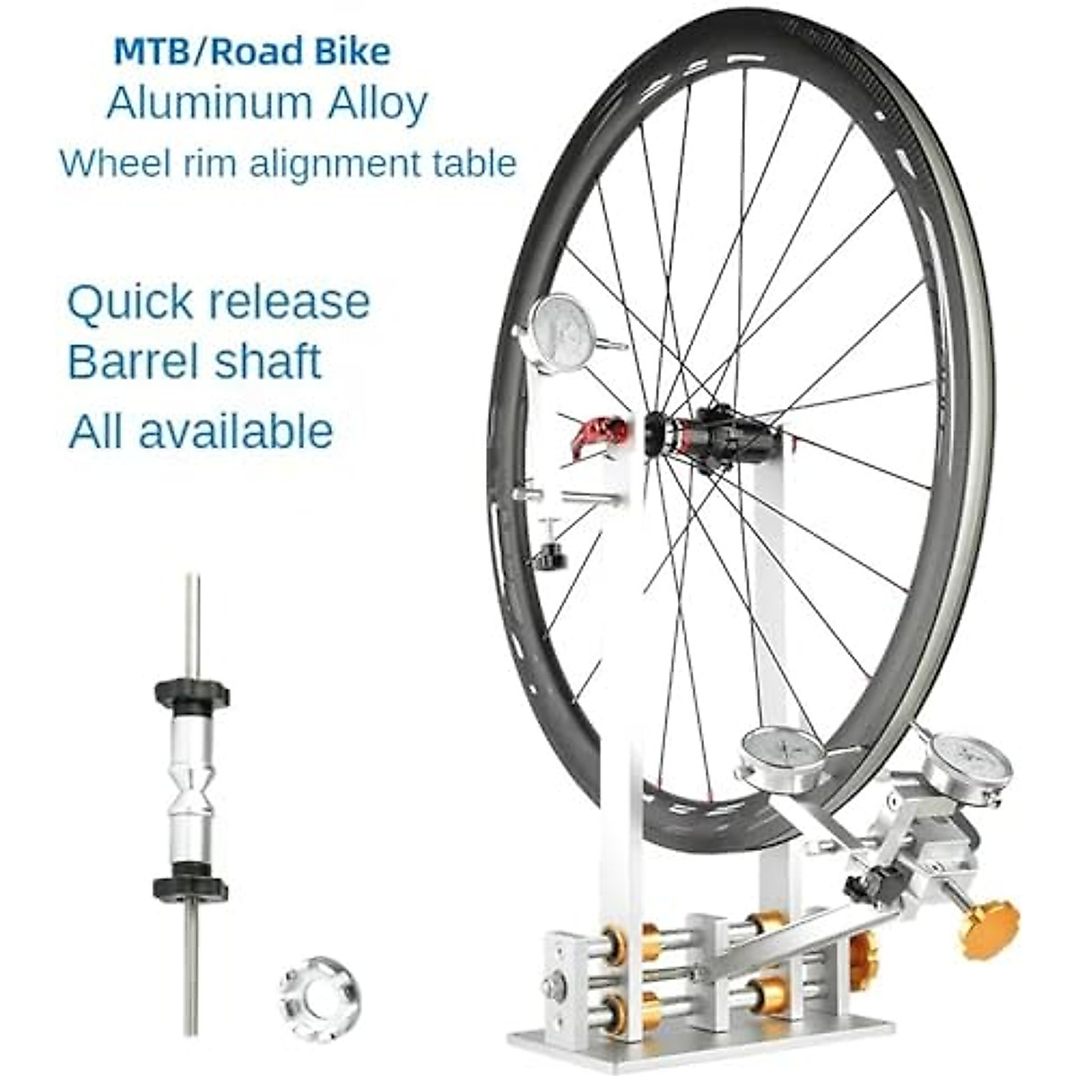 Biking Maintenance Tools Bicycle Wheel Truing Stand, Wheel Tuning Repair Tool Kit, Professional Bike Wheel Repair Truing Bearing Workstands, 10-29" Bicycle Mechanic Repairing Rack