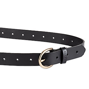Levi's Women's Fully Adjustable Slim Belt, Black Perforated, Small