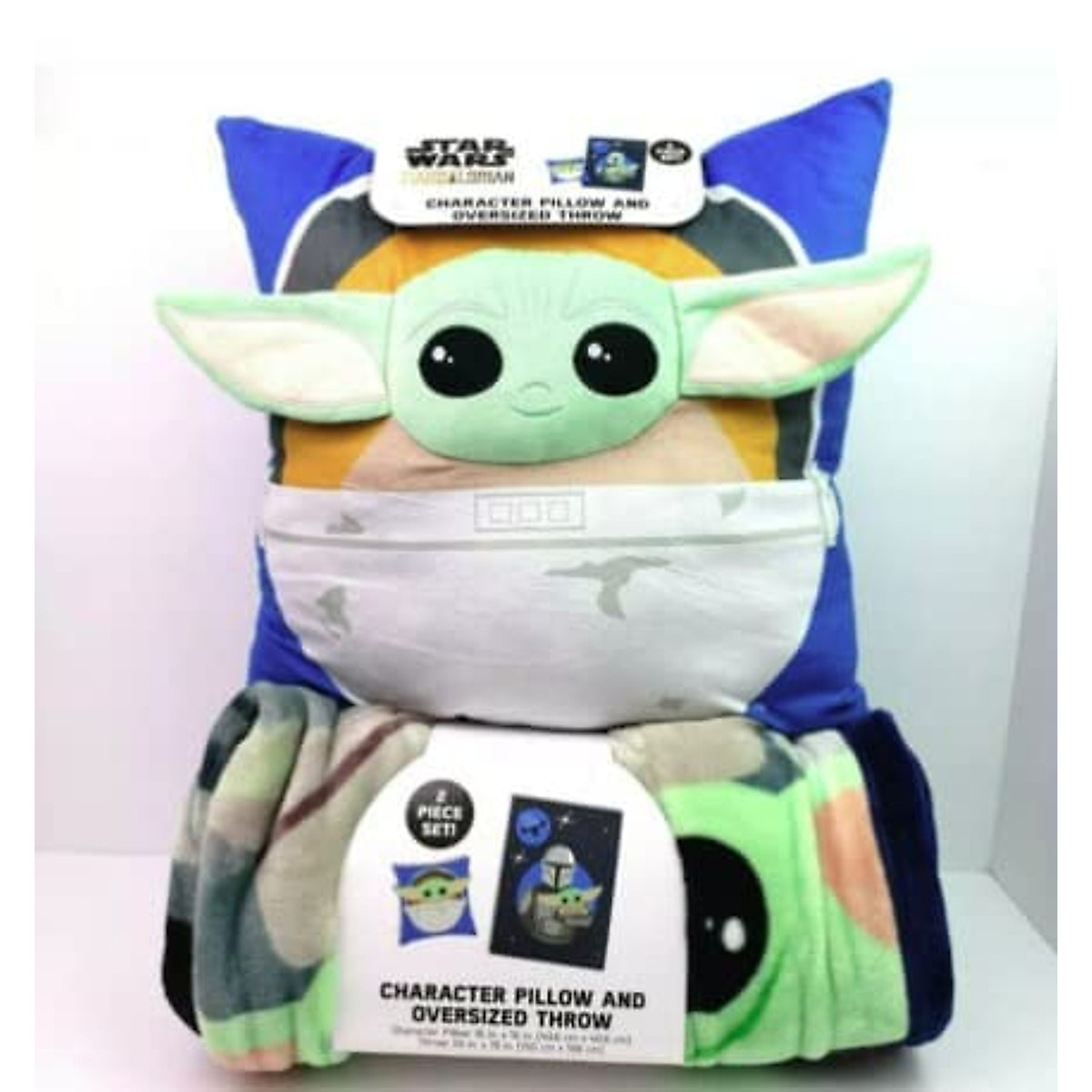 StWars Star Wars Mandalorian The Child Character Pillow and Oversized Throw