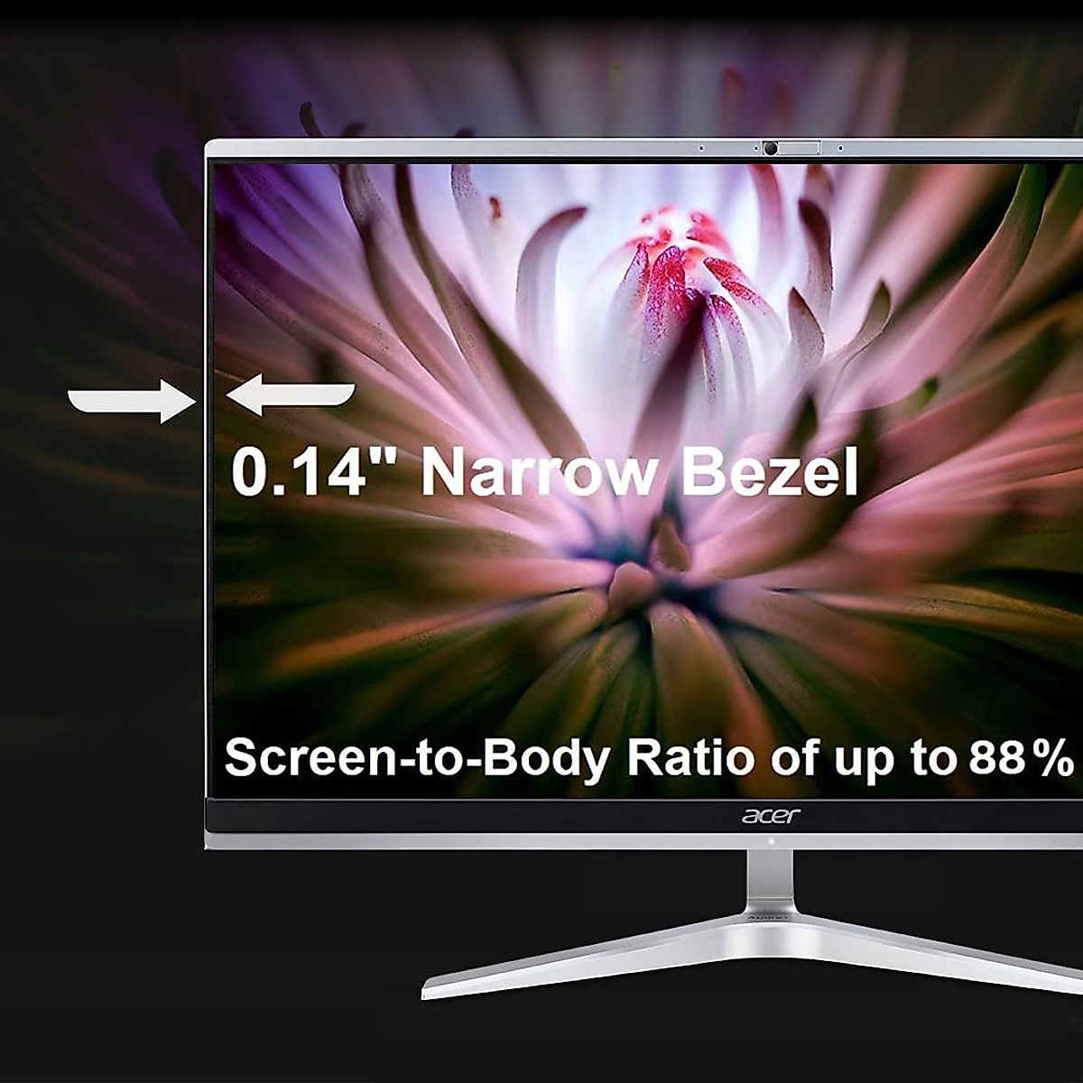 Acer Aspire C24-1650-UA92 AIO Desktop | 23.8" Full HD IPS Display | 11th Gen Intel Core i5-1135G7 | Intel Iris Xe Graphics | 8GB DDR4 | 512GB NVMe M.2 SSD | Wi-Fi 6 | Windows 11 Home