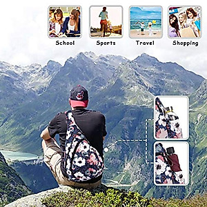 GLOSSYLED Perselief Lightweight Crossbody Backpack Crossbody Backpack for Teen Girl Women