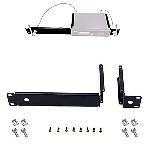 Antenna Distributor Bracket Hardware Kit for Mounting Shuer SLX4 SLXD4 Wireless Microphone Single Receiver on 19'' Audio Rack Case (for 1 Receiver)