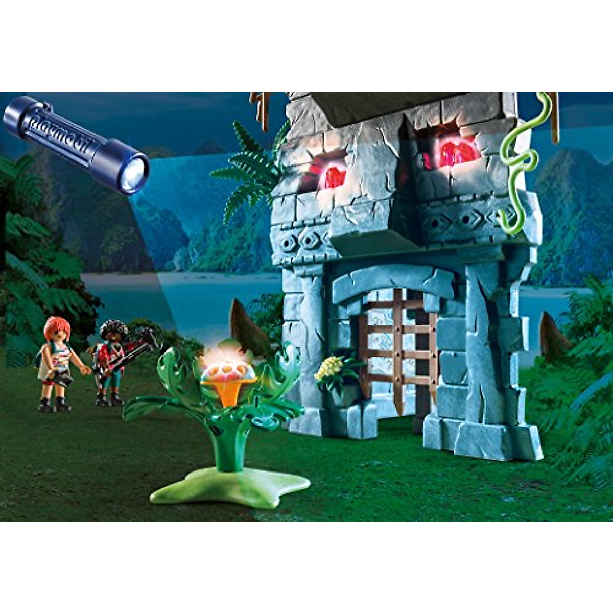 Playmobil Hidden Temple with T-Rex Building Set, Multi