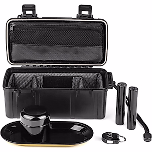 OZCHIN Black Storage Box Resistant Storage Container with Combination Lock ABS Plastic Storage Box (Box Set)