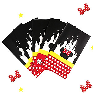 MOAXMOA Party favor Gift Bags Candy Treat Bags Birthday Baby Shower Wedding Mickey Minnie Theme Decorations Supplies with Stickers Set of 24