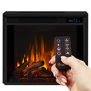 Real Flame Vivid Flame Electric Firebox, Black