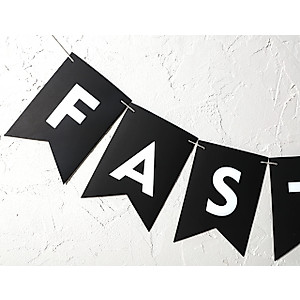 Fast One Banner - Fast One Car Birthday Party, Fast One Flag Banner, First Birthday Party, Vroom Car Party, Fast One Party Decoration