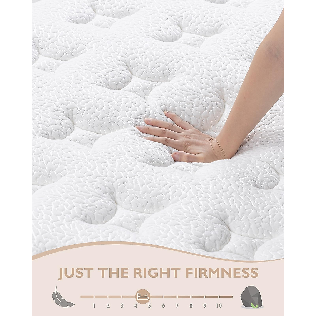 BedStory Full Mattress - 14 Inch Hybrid Mattress in a Box - Individually Wrapped Coils for Pressure Relief and Motion Isolation