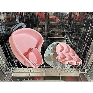 Silicone Square Cake Baking Pan Bakeware Brownie Pan+2 Silicone Heart Cake Pan, Mold a set of 3