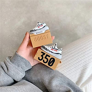 for Air pod 3 3rd Generation Case, Cute 3D Lovely Unique Cartoon for Air pod 3 Silicone Cover Fun Funny Cool Design Fashion Cases for Boys Girls Kids Teen for Air pod 3 (2021) (35 White)