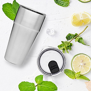 30 oz Tumbler Lid for YETI Rambler Strong Magnetic Slider Lid Splash Proof Replacement Lid for Yeti Tumbler Ozark Trail Old Style RTIC, BPA Free (1 Pack)