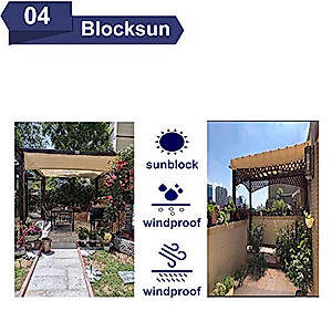 90% Sun Shade Sail with Grommets - 8x12 Ft Shade Cloth Tape Edge, Shade Fabric Sun Block for Patio, Garden, Backyard