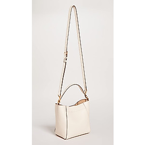Tory Burch Women's Small McGraw Bucket Bag, Brie, Off White, One Size
