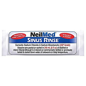 NeilMed Sinugator Cordless Pulsating Nasal Wash Kit with One Irrigator, 30 Premixed Packets and 3 AA Batteries(Pack of 1)