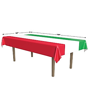 Beistle Plastic International Rectangle Italian Tablecover Fiesta Tableware