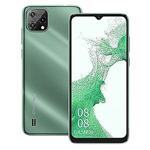 Blackview Cell Phones, A55 Phone, 4G Dual SIM Unlocked Cell Phones, 6.5" HD+ Screen, 3 SIM Card Slots, 16GB ROM/SD 128GB Expand Android Phone, Android 11 OS Smartphone, 4780mAh/Face ID Cricket Phone