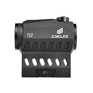 Cyelee T10 Red Dot Sight 1x20mm 2MOA Shake Awake Rifle Scope with Absolute Co Witness Riser