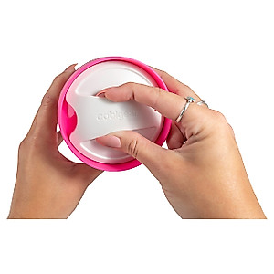 COOL GEAR 4 Pack 24 oz Callisto Clear Chiller with Straw and Band | Dual Function Closure Colored Re-Usable Tumbler Water Bottle - Teal/Purple/Pink/Blue