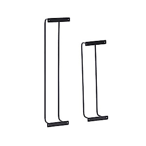 Powell Black Bent Metal Rawlins Two Pack Towel Racks