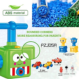 PZJDSR Balloon Launcher Car Toy Set,Balloon Powered Cars with Manual Pump Toy Balloon car,Rocket Balloons with Pump Preschool Science Toys Suitable for Boys and Girls Over 3 Years Old（red）