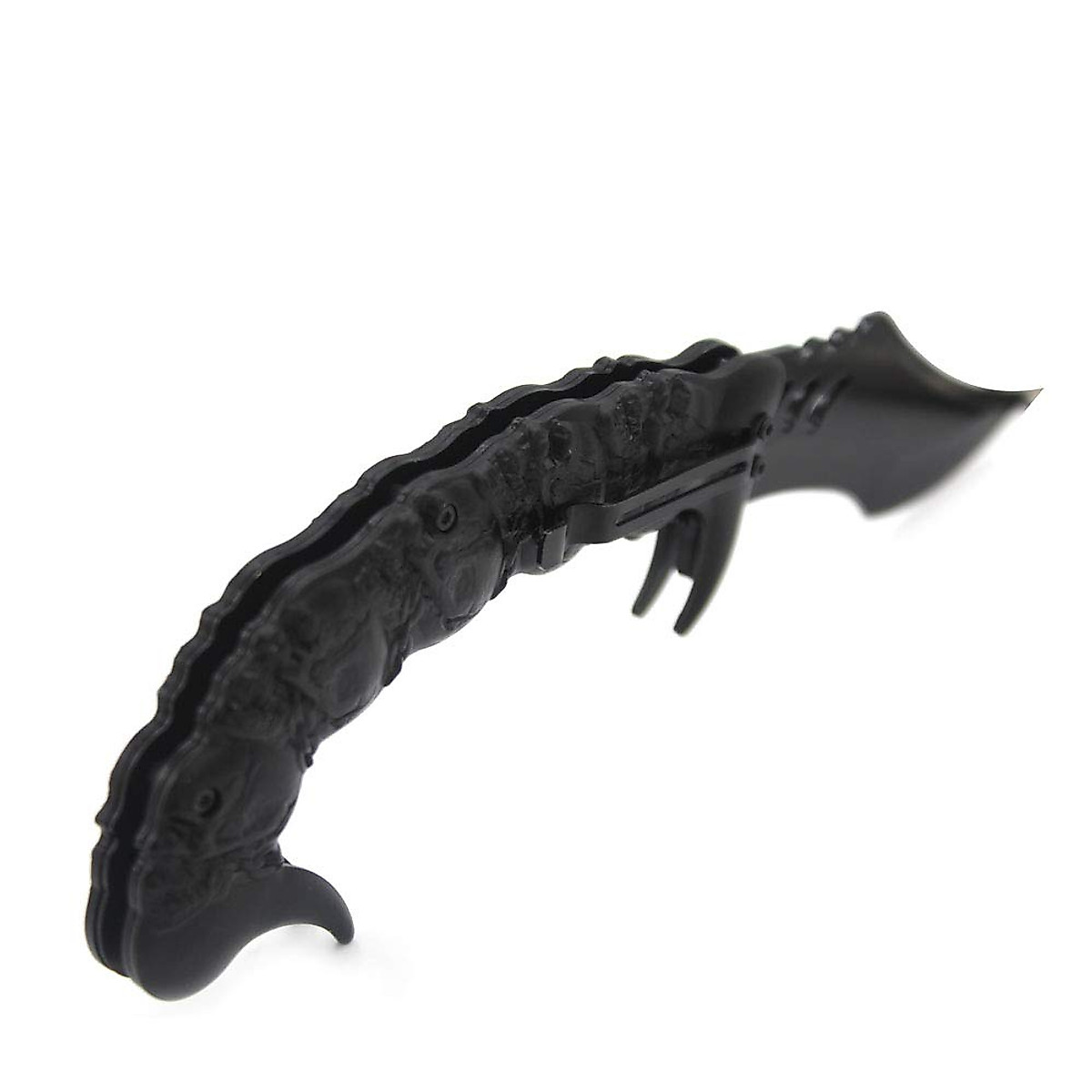 Snake Eye Everyday Carry Scorpion Style Ultra Smooth One Hand Opening Folding Pocket Knife - Ideal for Recreational Work Hiking Camping (Silver)