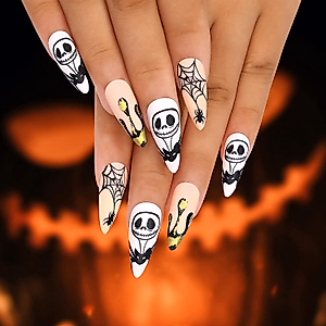 Halloween Nail Stamping Plate Nightmare Before Christmas Nails Stamping Kit The Day of Dead Ghost Holiday Nail Stamping Plate Nail Stamper Kit for Women Girls DIY Salon