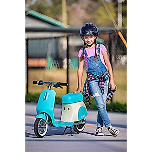 Razor Pocket Mod Petite - 12V Miniature Euro-Style Electric Scooter for Ages 7+, 100-watt Motor, Up to 40 min Ride Time, For Riders up to 110 lbs, Blue
