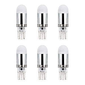 Makergroup T5 T10 Wedge Base LED Light Bulbs 12VAC/DC 1Watt Warm White 2700K-3000K for Outdoor Landscape Lighting Deck Stair Step Path Lights and RV Travel Tailer Lights 6-Pack