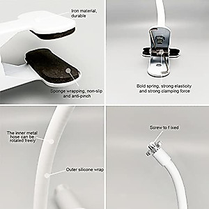 Flexible Baby Monitor Mount for VTech VM819 Baby Monitor Baby Camera Holder Stand Shelf, Versatile Twist Mounting for Crib Nursery Cot Shelves or Furniture, Baby Monitor Kits, White, No Drill