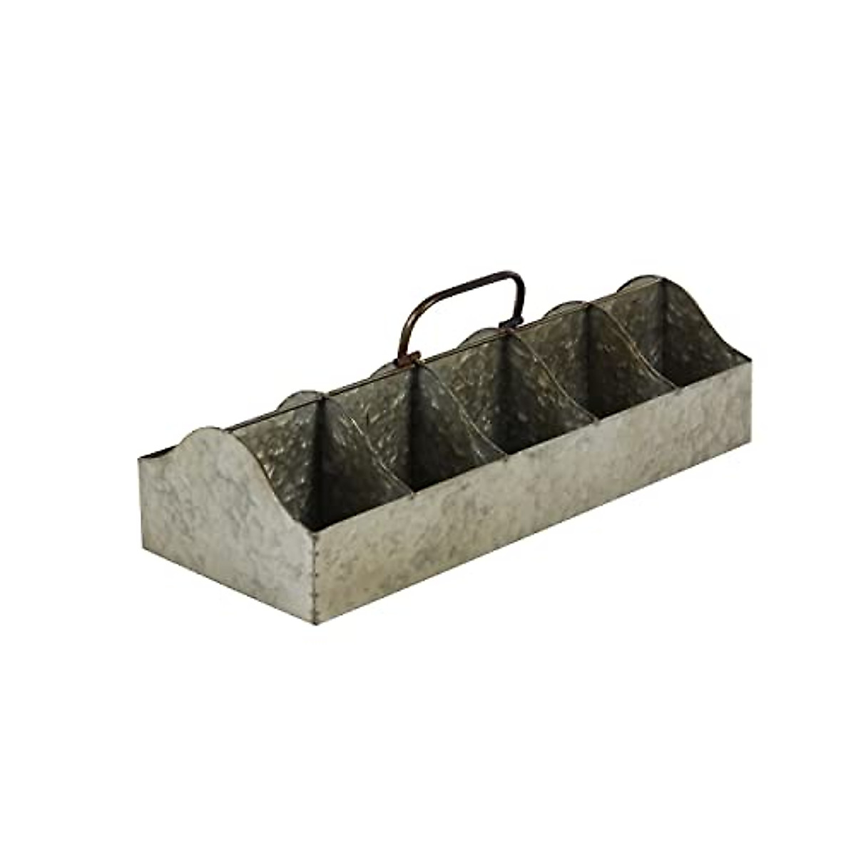 Deco 79 Grey Metal Farmhouse Wine Holder, 7" x 20" x 8"