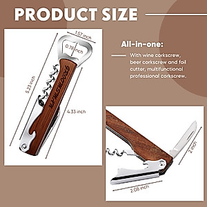 Set of 8 Groomsmen, Best Man Groom, Corkscrew and Multi Tool Groomsmen Gifts Wooden Wine Beer bottle opener for Proposal Bachelor Party Weddings