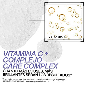 Redken Blondage High Bright Conditioner | Brightens and Lightens Color-Treated and Natural Blonde Hair Instantly | Infused with Vitamin C | 10.1 Fl Oz