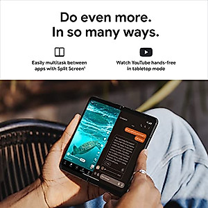 Google Pixel Fold - Unlocked Android 5G Smartphone with Telephoto Lens and Ultrawide Lens - Foldable Display - 24-Hour Battery - Obsidian - 256 GB