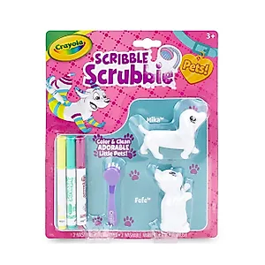 Crayola Scribble Scrubbie Pets, Dog & Cat, Kids Toys, Gift for Girls & Boys, Age 3, 4, 5, 6