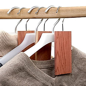 Yayunxuan 5pcs Cedar Planks Cedar Blocks for Clothes Storage Aromatic Cedar Hang Ups Closet Freshener Clothes Protection Mustiness Prevention Hanger