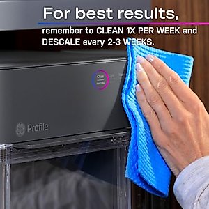 GE Profile Opal 2.0, Chewable Crunchable Countertop Nugget Ice Maker, Scoop included, 38 lbs in 24 hours, Pellet Ice Machine with WiFi & Smart Connected, Stainless Steel