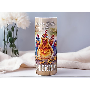 Casitika Chicken Tumbler. Chicken Gifts For Women. 20 Oz Tumbler For People That Love Chickens. Gift Idea For Mom To Use As A Coffee Mug. (Life)