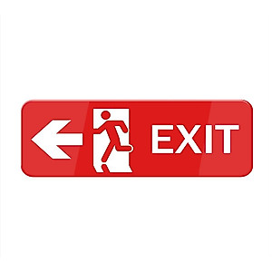 FZQDMT Exit Sign For House, Strong Self-Adhesive Signs For Home, 10” X 3” Premium Durable Acrylic Sign For Door/Wall/Window