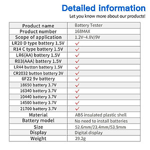 New Generation Universal Digital LCD Battery Tester for AA AAA C D 9V Button Cell