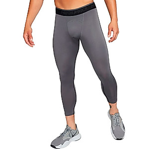 Nike Pro Dri-FIT Men's 3/4 Tights (as1, Alpha, m, Regular, Regular, Gray, Medium)