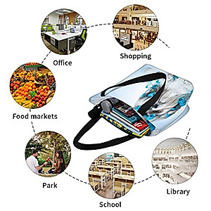 Shih Fur Tzu Dog Curlers Haired Women's Shoulder Handbag Gym Tote Bag Storage Handle Bag