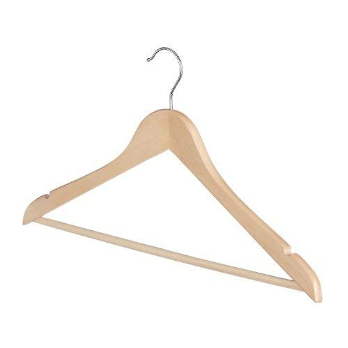 Whitmor GRADE A Natural Wood Suit Hangers (Set of 5)