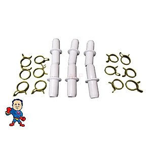 (6) Spa Hot Tub Part 3/4" Barb & Clamps Repair Coupler 1" OD, 3/4" ID Pipe Video