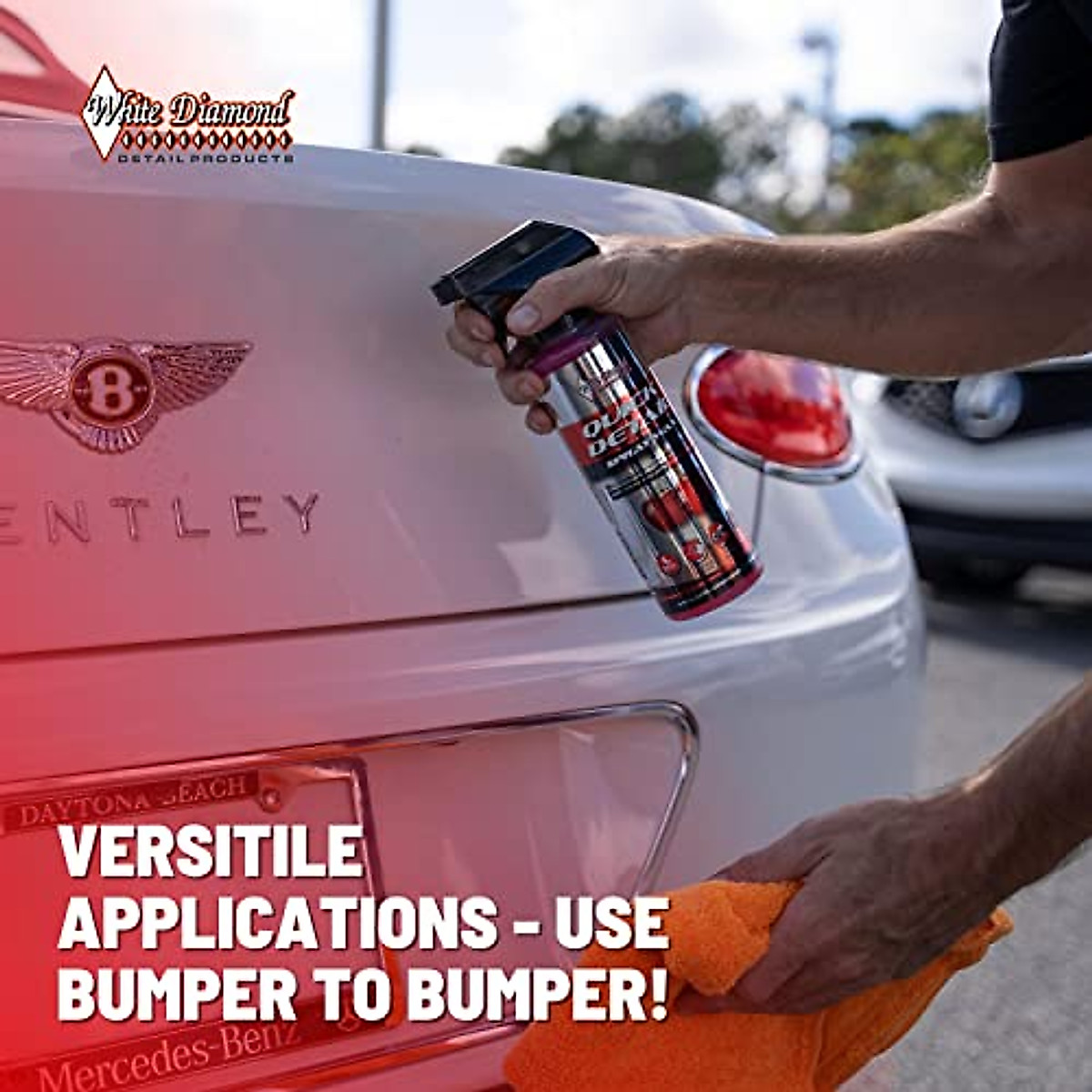 Schultz Laboratories White Diamond Cherry Scented Quick Detail Spray, 16 oz All Purpose Spray Cleaner, Safe for Interior & Exterior Use